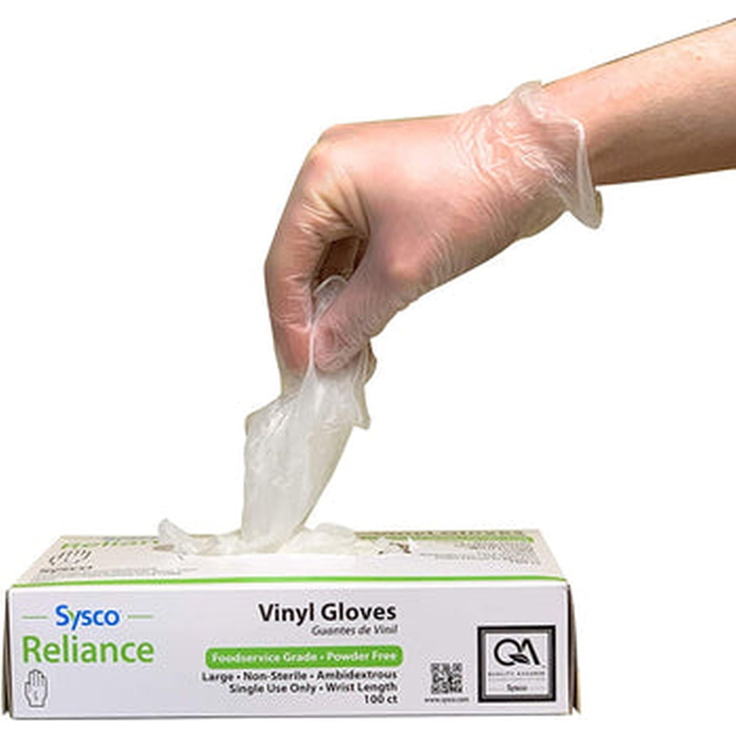 Sysco - Reliance Vinyl Gloves M (Box of 100) Powder Free Clear No ...