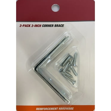1-1/2 in. x 1-1/2 in. Inside Corner Brace, Steel, Zinc Plated (4 Pack ...
