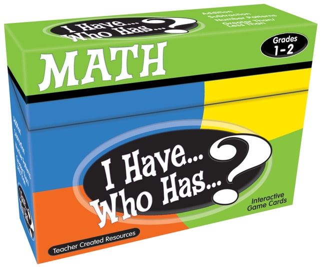 Teacher Created Resources Math Card Game, I Have Who Has, Grades 1 to 2 ...