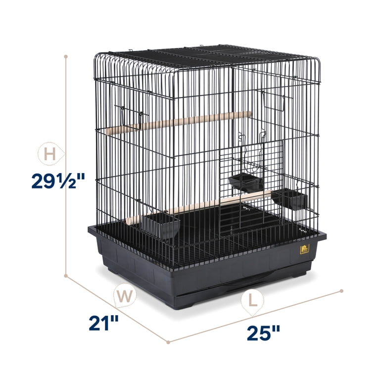 Prevue Pet Black Rolling Cage Stand With Storage Shelf Prevue Pet Bird ...