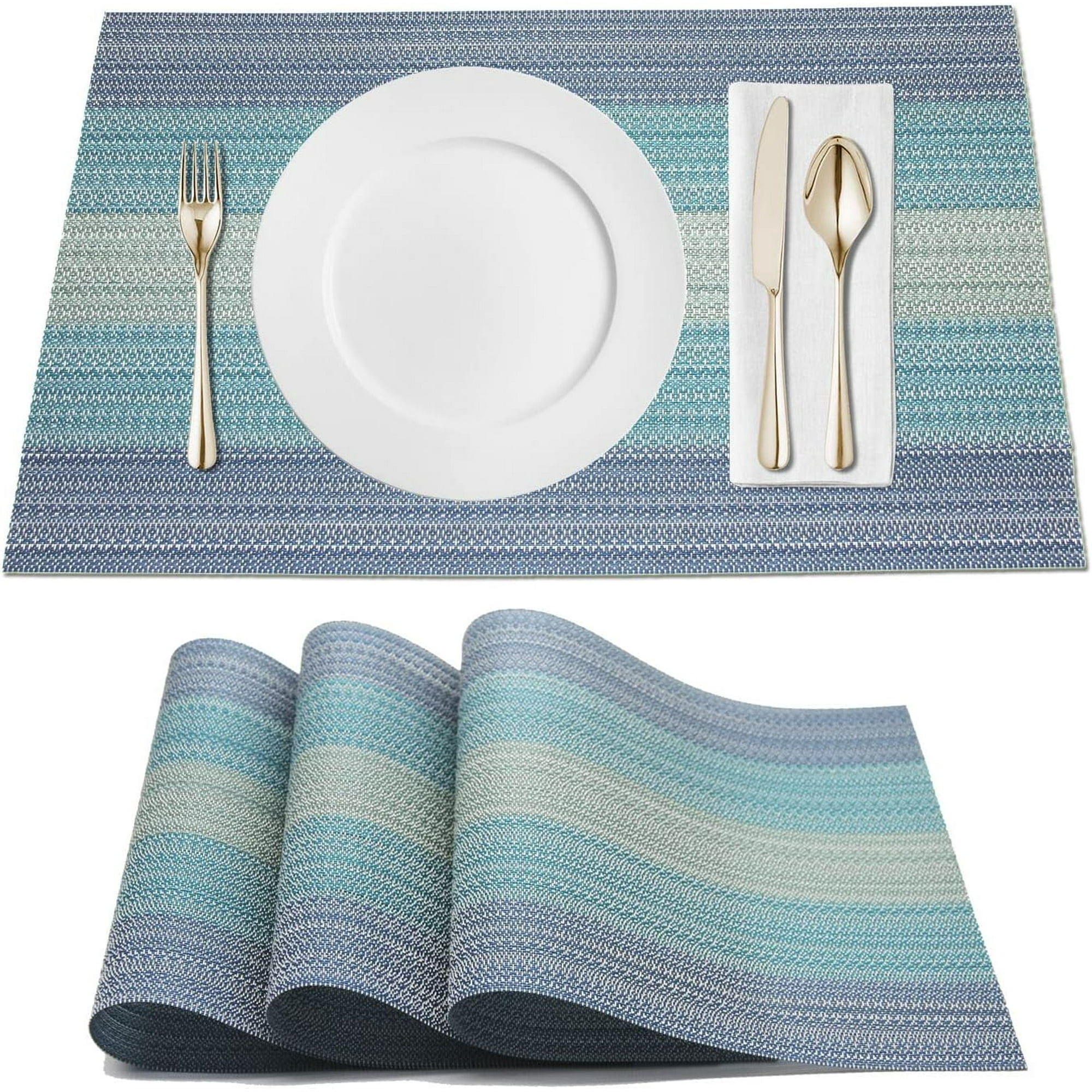 Click here for Geecy Placemats  Non Slip Place Mat  Washable Blue... prices