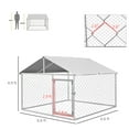 Large Outdoor Dog Kennel, Heavy Duty Galvanized Chain Link Dog Run with ...