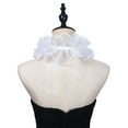 Elizabethan Ruffle False Collar Victorian White Organza Neck Ruff and ...