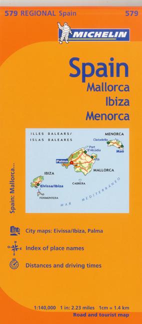 Michelin Spain: Balearic Islands Map 579 : - Folded Map - Walmart.com