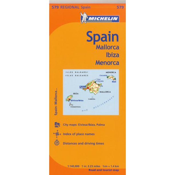 Michelin Spain: Balearic Islands Map 579 : - Folded Map - Walmart.com ...