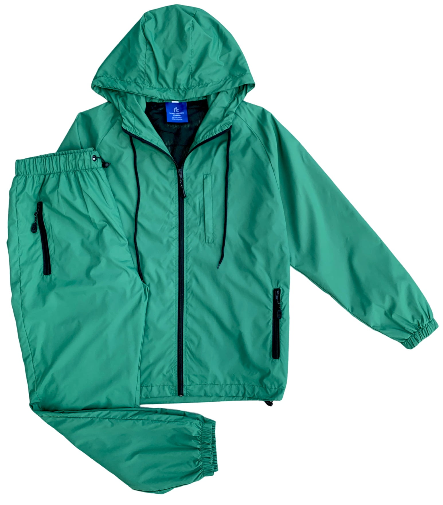 Men’s 2-Piece light weight Windbreaker Suit Jogger Sauna GYM Set with ...