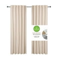 Gfi Linen Clubs Curtain 2 Panel Set -50x96 Linen Flax Tab Top Curtains ...