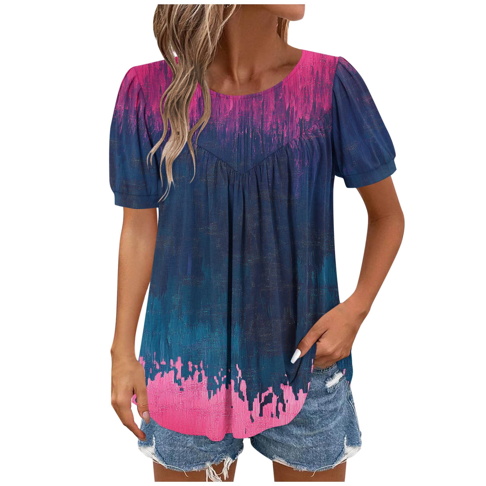 Click here for Breaise Womens Summer Puff Short Sleeve Tops Dress... prices