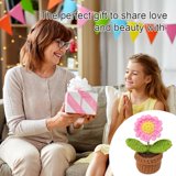 Purple Puff Flower Potted - Mini Yarn Pot - Walmart.com