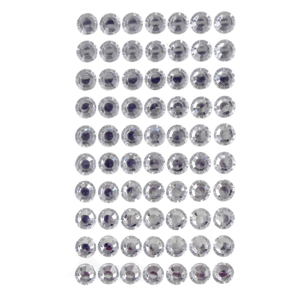 Round Adhesive Diamond Gem Stickers, Clear, 12mm - Walmart.com