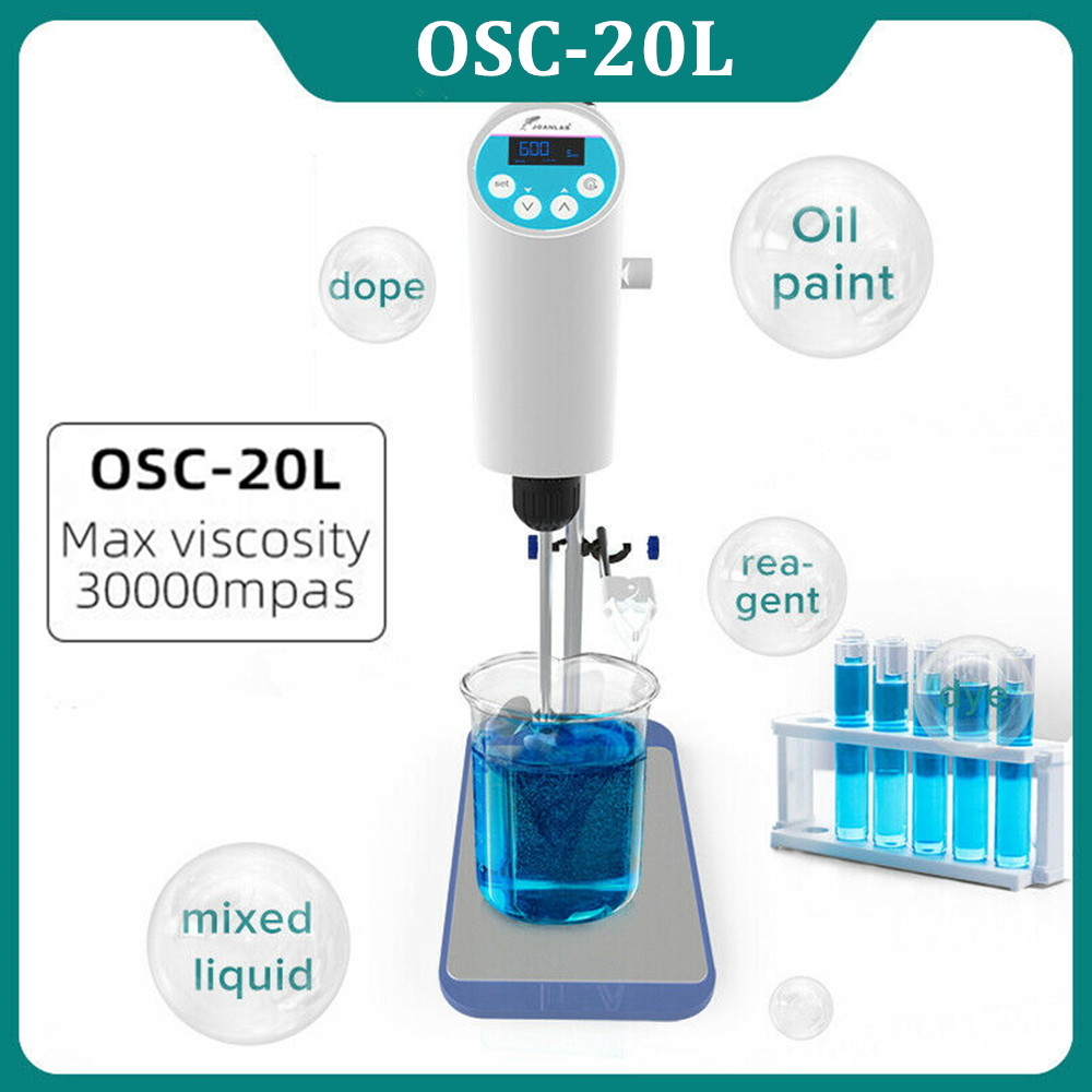 TOPCHANCES 20L Lab Electric Overhead Stirrer Mixer Agitator Homogenizer ...