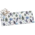 Boho Palm Tree Washable Runner Rugs 2'x6', Vintage Beach Exotic Blue ...