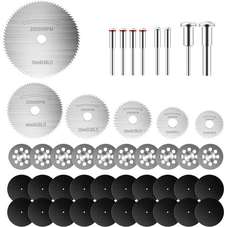 44 Pcs Rotary Cutting Wheels Kit Including HSS Circular Saw Blades ...
