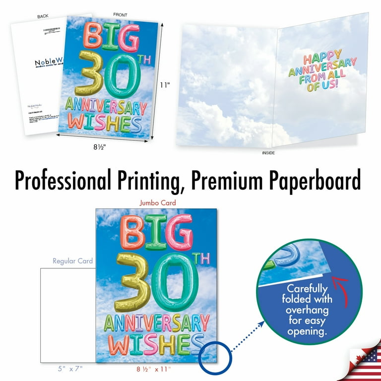 30th Work Anniversary Cards