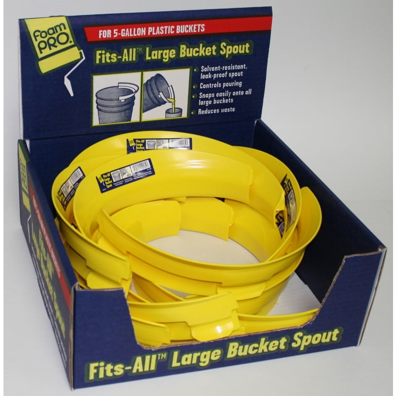 FoamPRO Fits-All 7 in. W Yellow Plastic Bucket Spout - Walmart.com