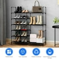 TECHVIDA 6-Tier Shoe Rack, 35 Pairs Shoe Organizer, Stackable Shoe ...