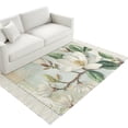 Bedroom Rug Carpet 3'x 5', Country Flowers Washable Floor Carpet with ...