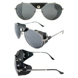 Global Vision Aviator-3 Motorcycle Sunglasses w/Side Shields Gunmetal ...