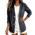Classic Denim Cardigan for Women, Long Sleeve Open Front Jean Jacket ...