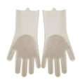 Dishwashing Cleaning Gloves Magic Silicone Rubber Sponge Glove,Gray ...
