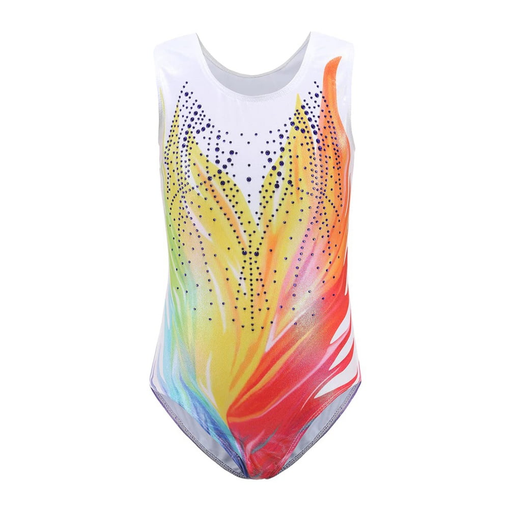 Girls Tank Leotard Gymnastics Bodysuit Activewear Dresses Gymnastics ...