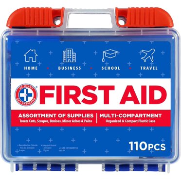 Be Smart Get Prepared - 351 Piece First Aid Kit for Family, Small Business, Travel Ready ...