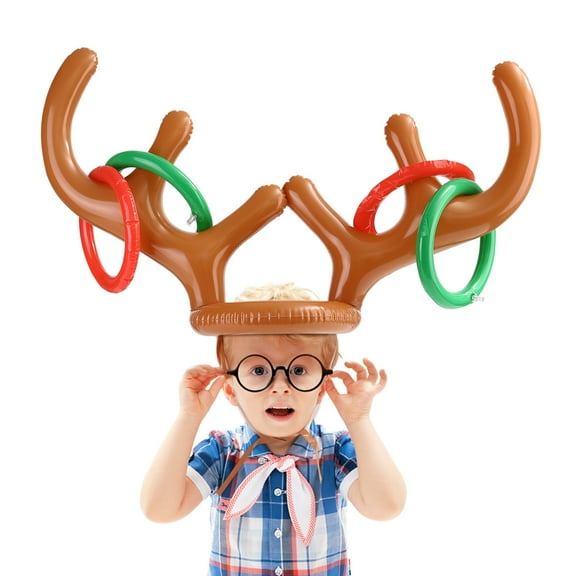 Walmart 2 Pack Inflatable Reindeer Antler Ring Toss Game, Christmas Fun ...