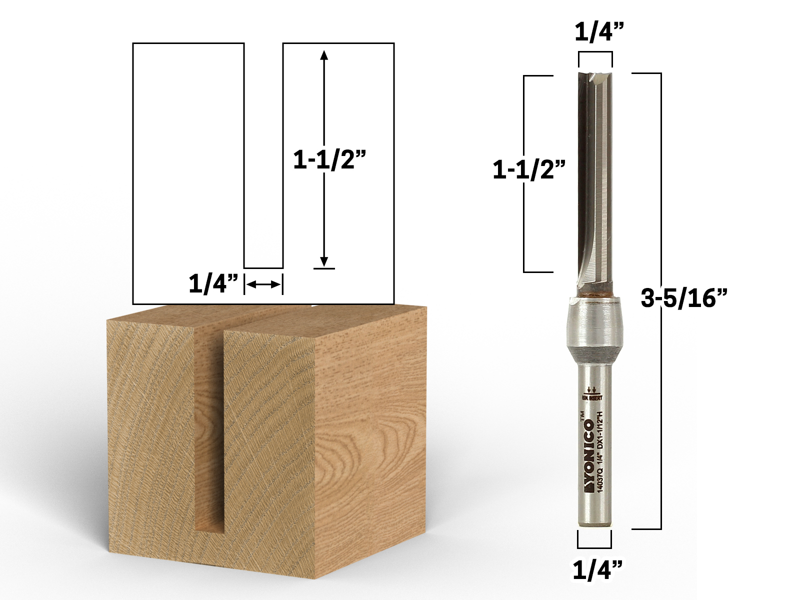 TEMO Carbide Downcut Inlay Router Bit 1/32 Inch (0.8 mm) Diameter ...