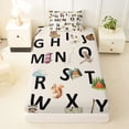 Catabedysis Camping Alphabet Twin Sheets,Wildlife Print Bedding For ...