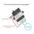DC Motor Controller 12V 24V Motor Forward And Reverse Control Module RF433MHz Wireless Remote ...