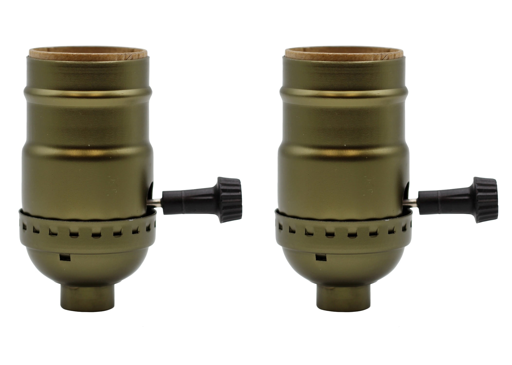 Three Way Turn Knob Lamp Sockets, Medium Base, Antique Shell ...