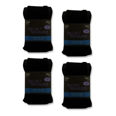 Secret Treasures Women's Opaque Tights, 4 Pack - Walmart.com