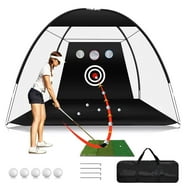 axGear Indoor/Outdoor Portable Golf Practice Net 10 FT x 7 FT Driving Range Golf Training Net ...