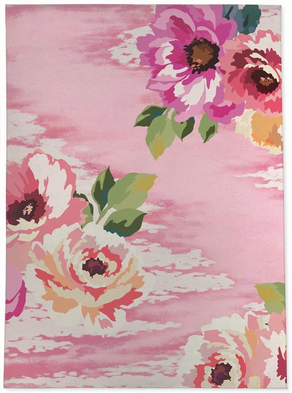 BRIGHT FLORAL PINK Outdoor Rug By Kavka Designs - Walmart.com