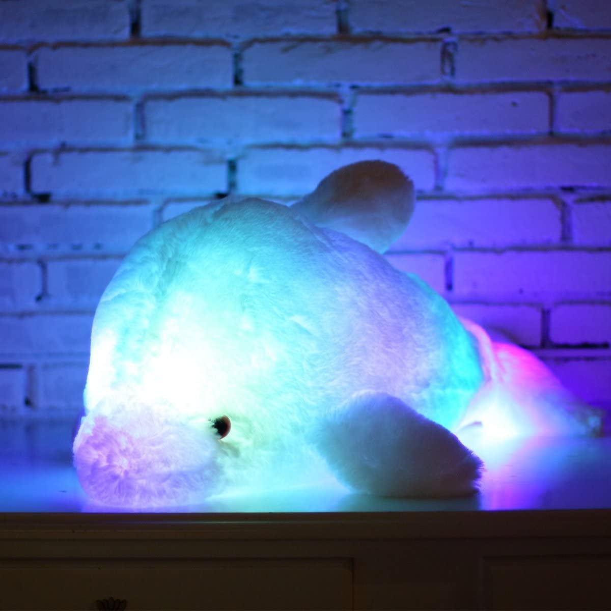 Peluche de delfín con luz LED (azul, 30 cm) | Walmart en línea