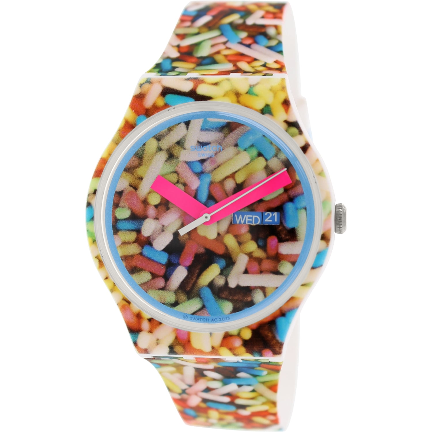Swatch Women's Originals SUOW705 Multicolor Rubber Swiss Quartz Fashion ...