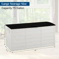 Wubio Deck Storage Box, 75 Gallon Plastic Durable Storage Container Bin ...