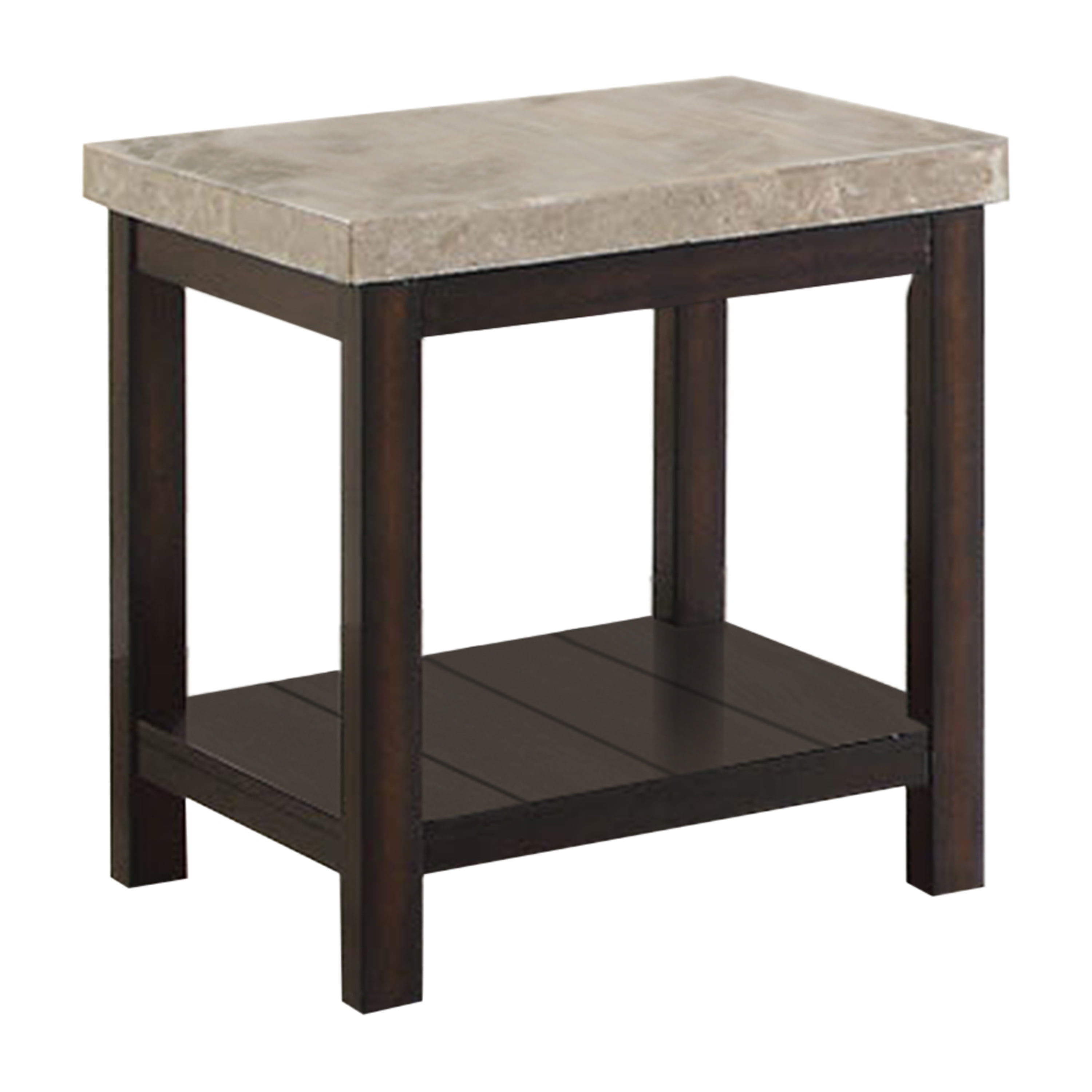 Furniture of America Denver Transitional End Table, Dark Walnut and ...