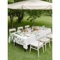 60x84 Tablecloth Rectangle, Sage Green Eucalyptus Leaves Outdoor ...