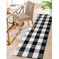 Sanmadrola 2'x6' Buffalo Plaid Runner Rug, Cotton Hand-Woven, Indoor ...