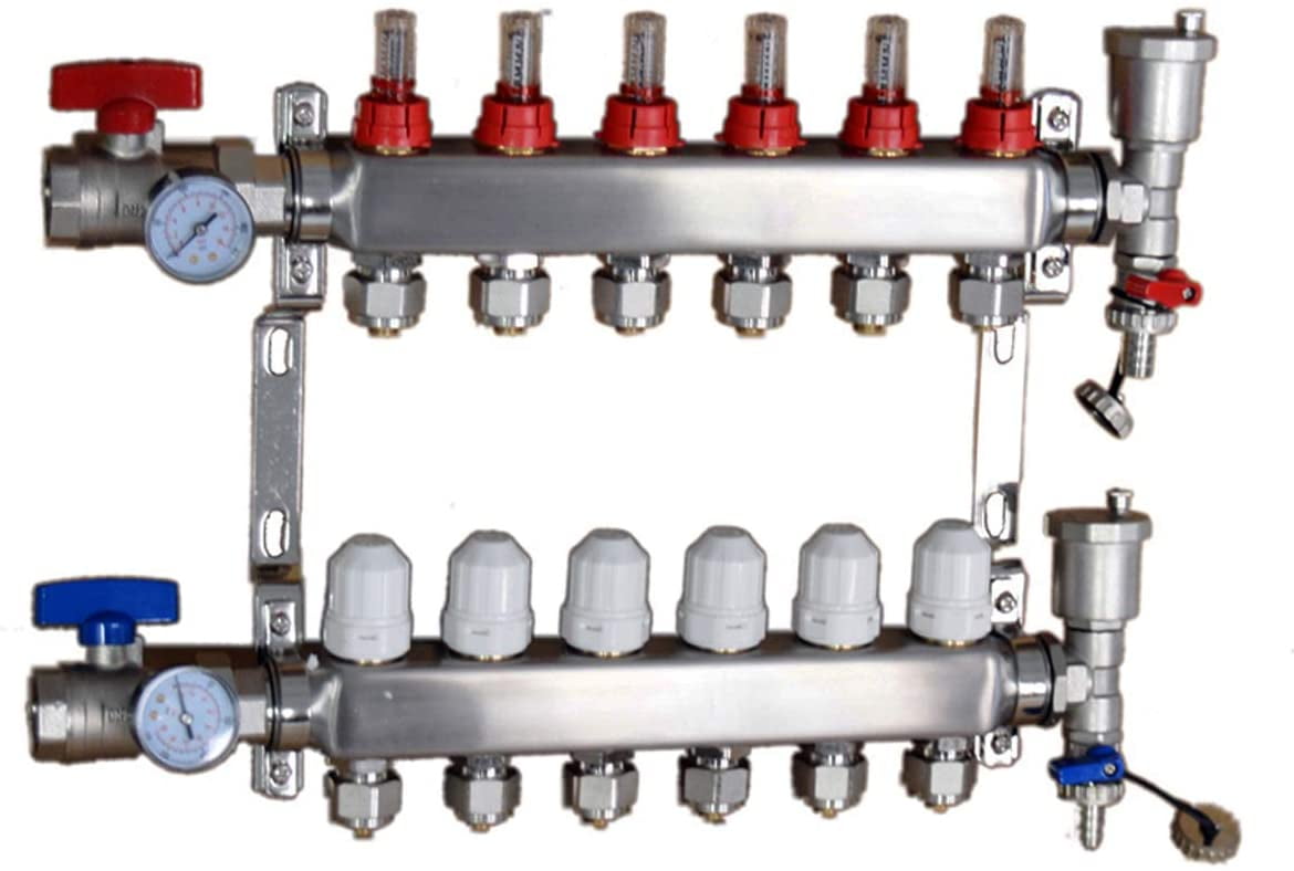 INTSUPERMAI Floor Heating Water Distributor PEX Radiant Floor Heating ...