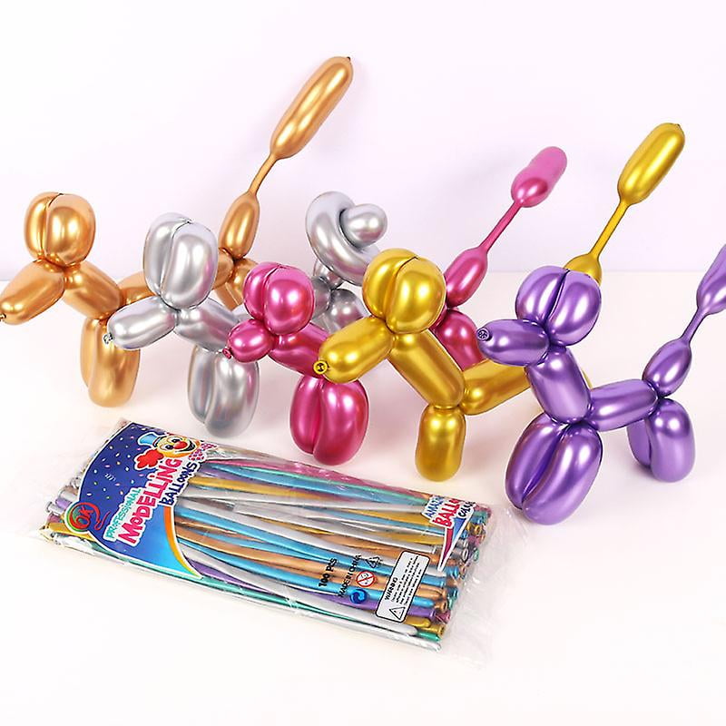 Kit de 100 globos metálicos de 260 pulgadas de largo con bomba, globos ...