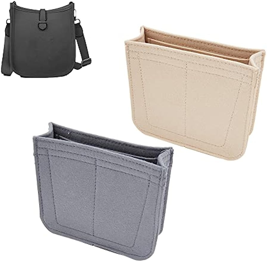 2 Colors Felt Handbag Insert Organizer Tote Bag Organizer with Pockets ...