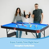 Blublu Park 55 Inch Folding Pool Table for Adults and Kids Steady ...