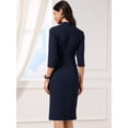DARING DIVA Women's Work Dresses 3/4 Sleeve V Neck Bodycon Sheath Dress ...