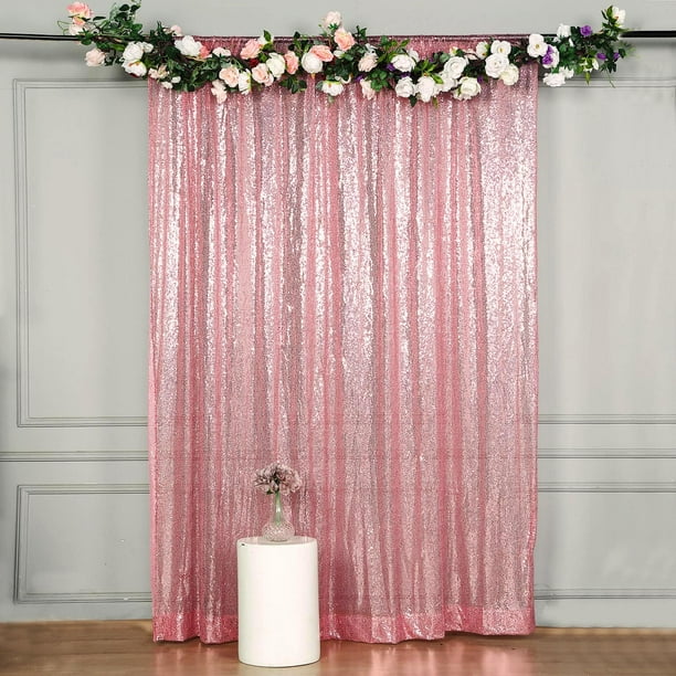 Efavormart 8ft Pink Sequin Photo Booth Backdrop Photography Backdrop ...