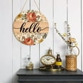 Hello Welcome Wood Sign, Rustic Fall Wooden Plaque (12"x12"), Autumn ...
