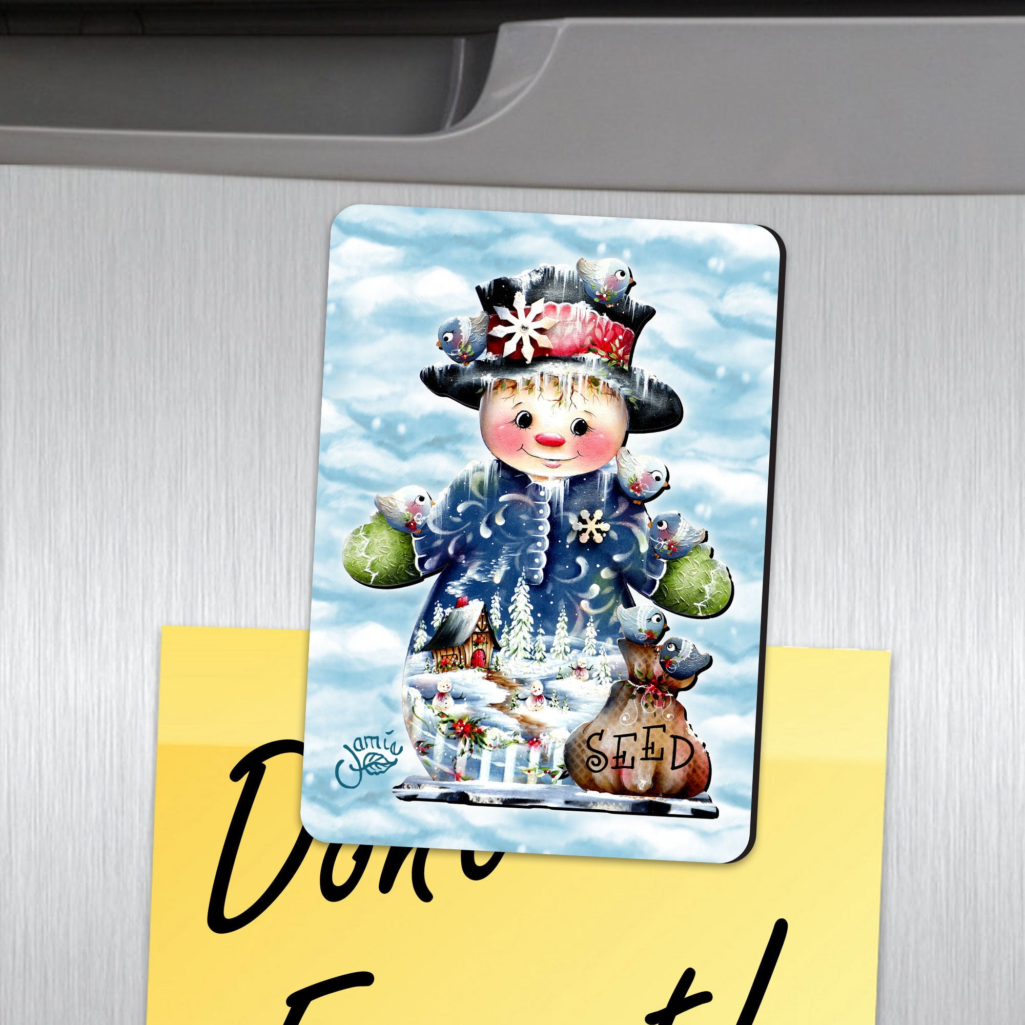 Blue Seed Freezing Friends Shaped Refrigerator Magnets Set of 3 ...