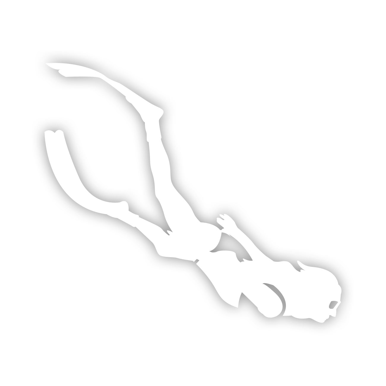 Girl Diver Sticker Decal Die Cut - Self Adhesive Vinyl - Weatherproof ...