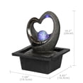 Ferrisland Heart-Shaped Tabletop Water Fountain, Zen Meditation ...